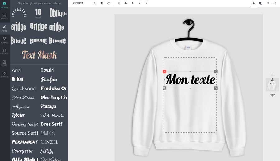 Sweat personnalisable - Créer son sweat personnalisé